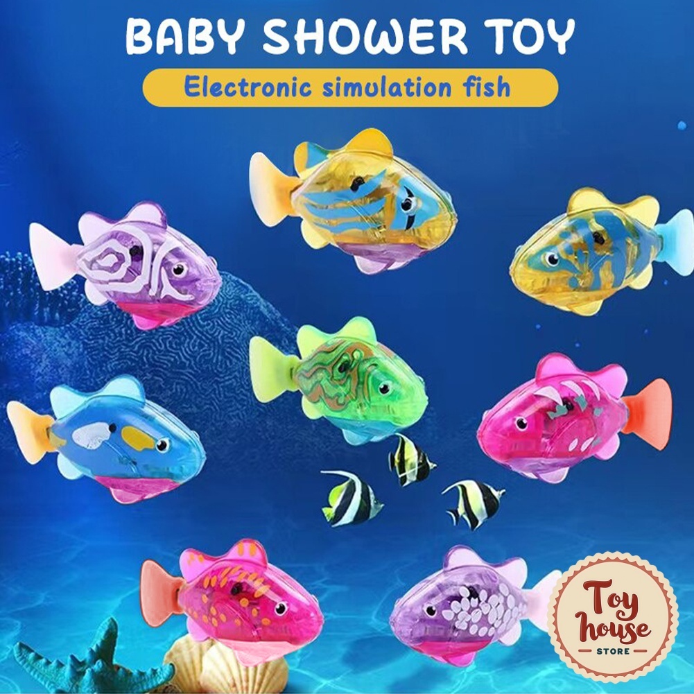 TH Aquarium Decoration Electric Fish Cat Interactive Water Toy with ...