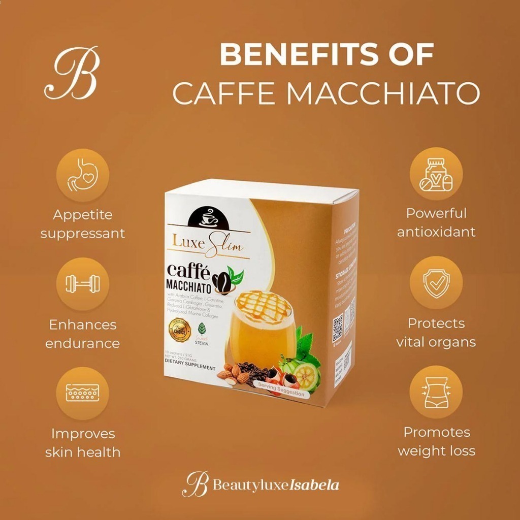 Luxe Slim Caffe Macchiato Beauty Slimming Coffee 1 Box 10 Packs 210g ...