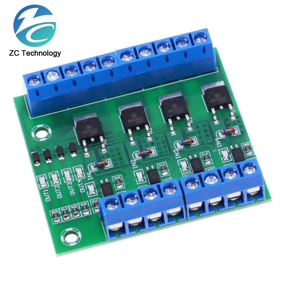 MOS FET F5305S 4 Channels Pulse Trigger Switch Controller PWM Input Steady for Motor LED 4 Way ...