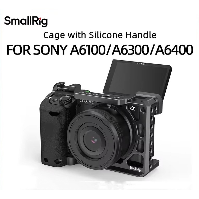 SmallRig DSLR Camera Cage Rig For Sony A6400 with Silicone Handgrip ...