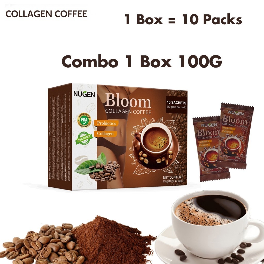 Bloom Collagen Coffee 100% Original Nugen Collagen Coffee Slimming ...