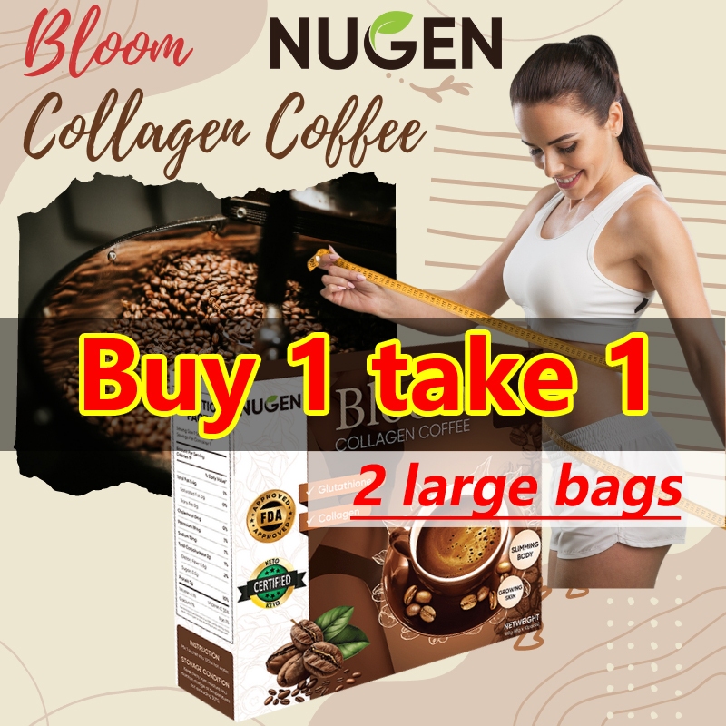 （buy1 take1）Nugen Bloom Collagen Coffee Slimming Coffee Whitening ...