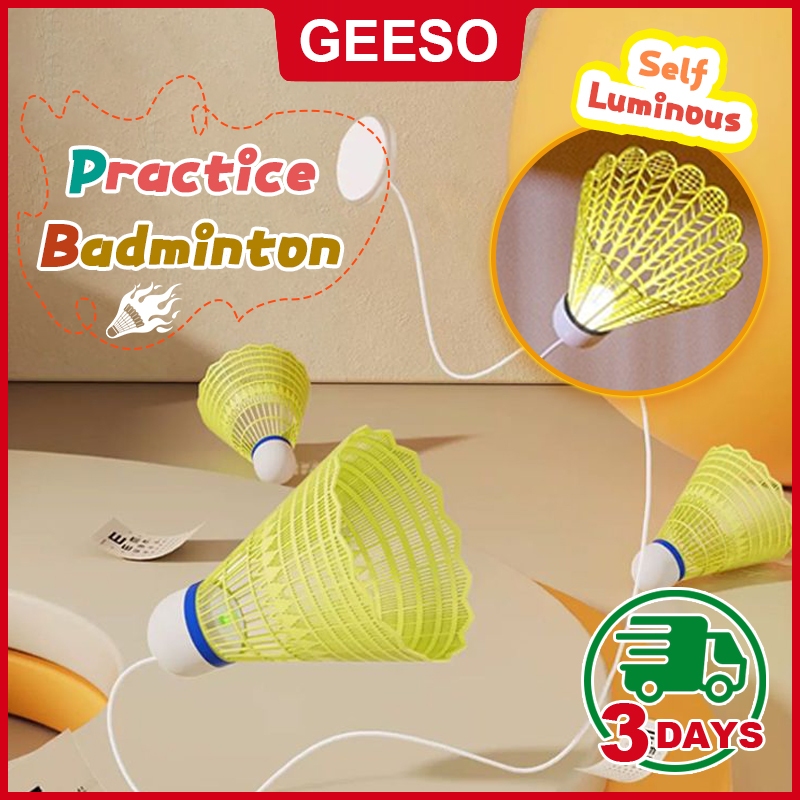 GEESO Selfstudy Badminton Trainer Set Rebound Practice Badminton Aid ...
