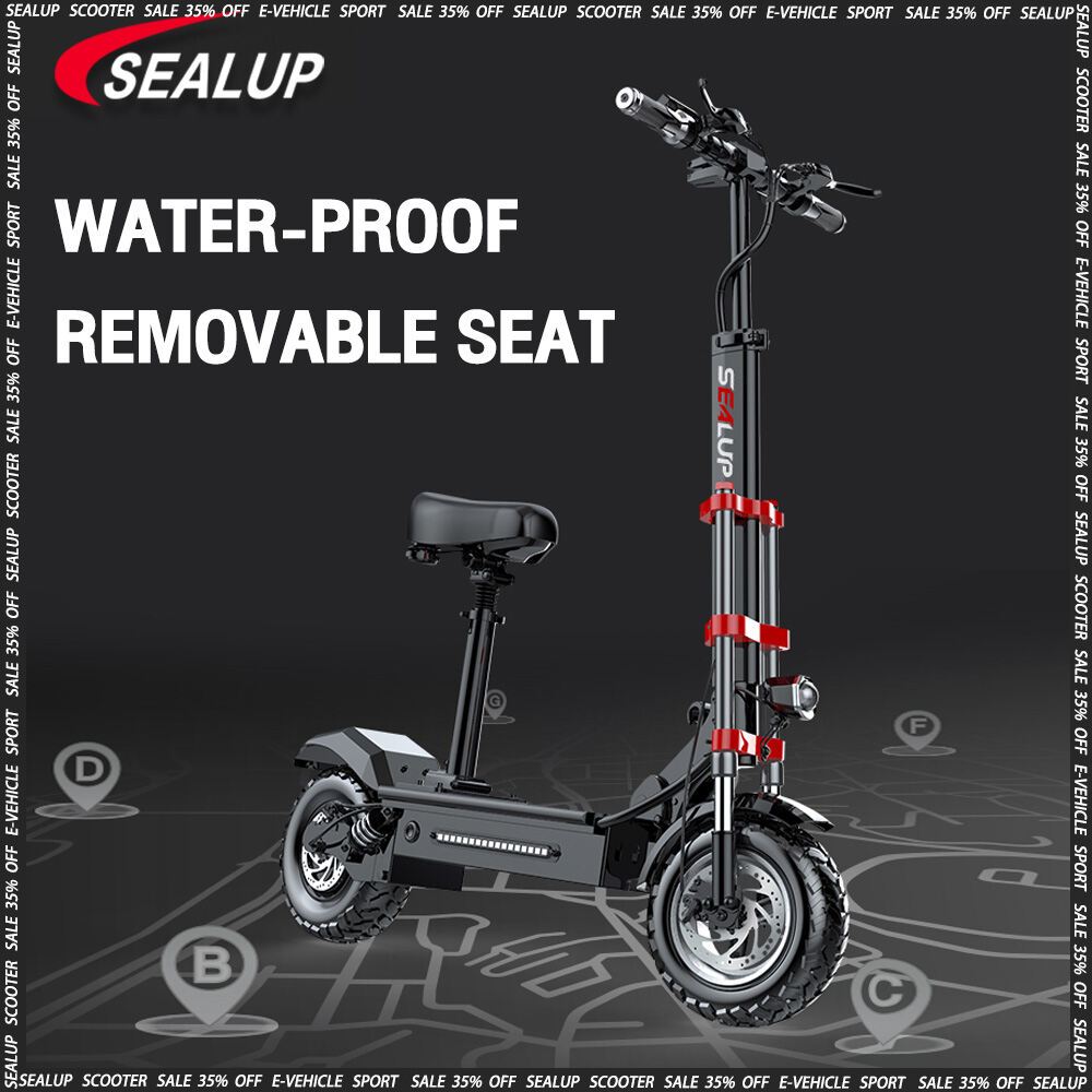 SEALUP Q20 Off-road Electric Scooter Waterproof Foldable 12-inch tires ...