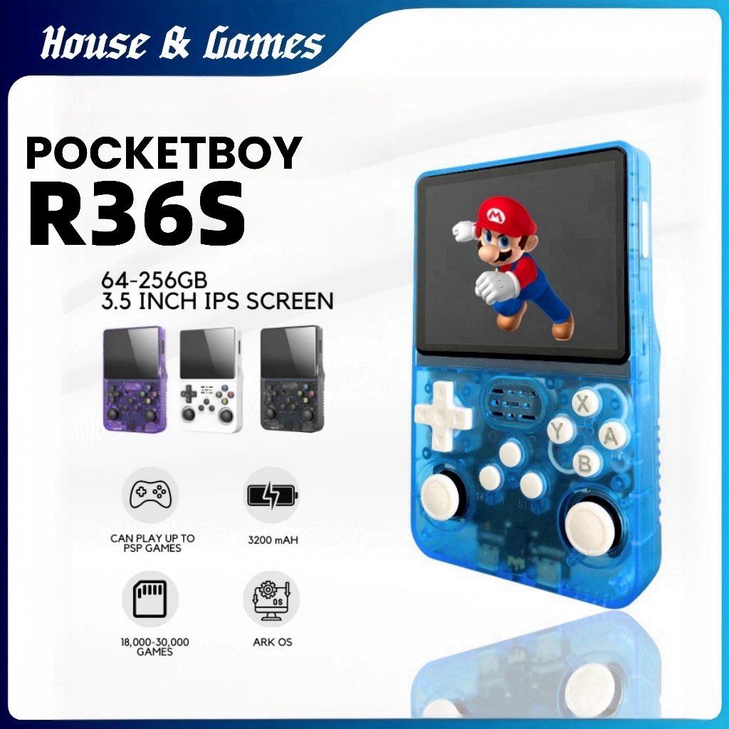 R36s gameboy Retro Classic Arcade Portable Game Console Arkos System ...