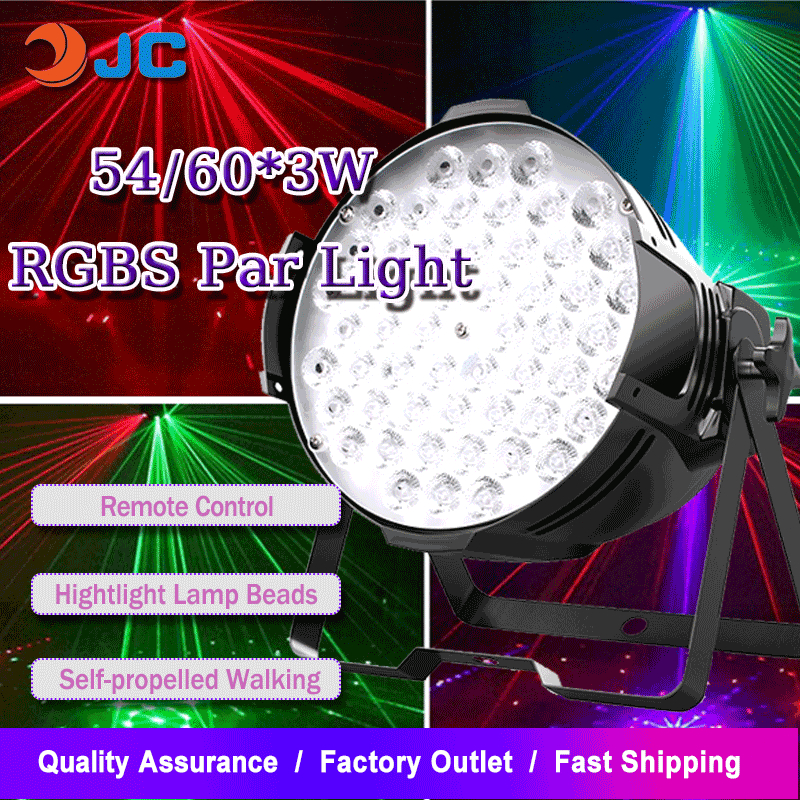 JC Par Led Lights 54/60*3W RGB LED Light Controlled by DMX ,Used for Church / Concert / Wedding ...