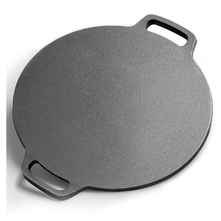 Cast iron grain pancake pan, iron plate frying pan, griddle, gas stove ...