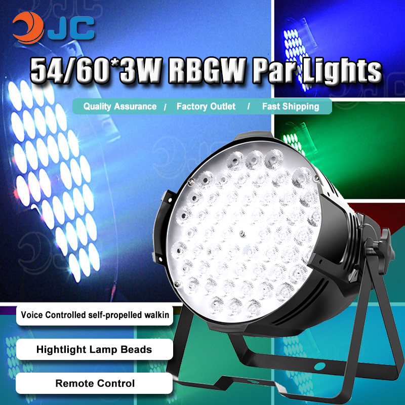 JC Par LED Light RGB Stage Lights 54/60*3W with DMX Control for Church/Concert/Wedding/Party/Bar ...