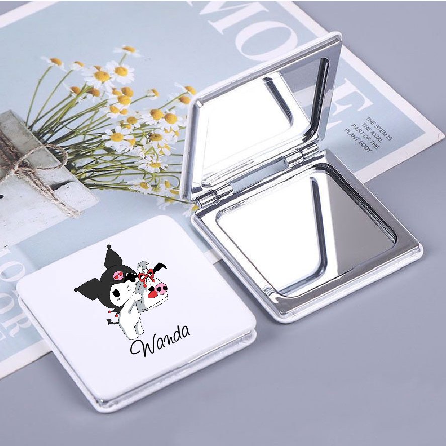 Personalized name customization cute cartoon Kuromi portable double ...