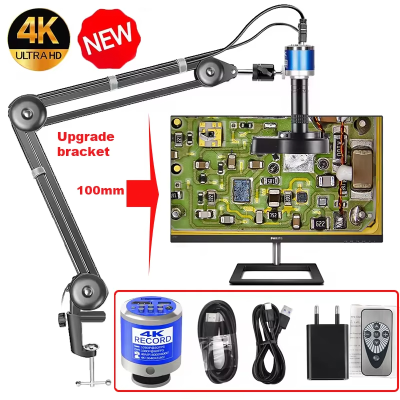 Upgrade Bracket 4K 48MP Type-C/USB HDMI Digits Microscope Camera FULL ...