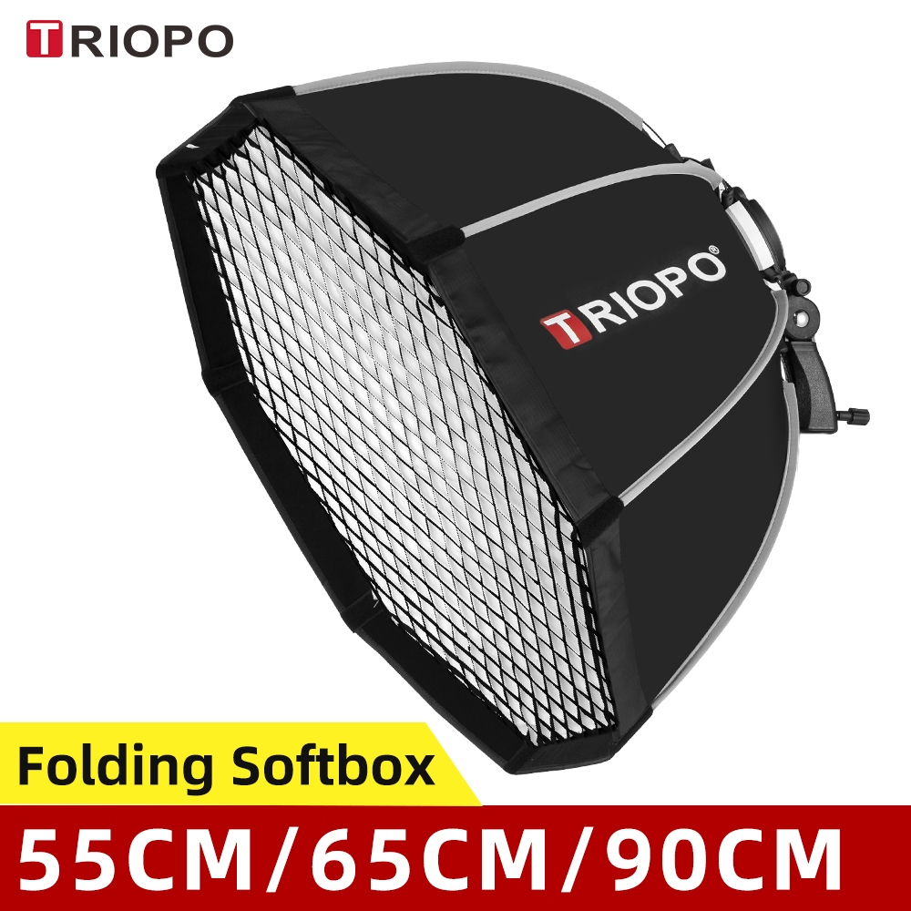 Triopo KS2 55cm 65cm 90cm 120cm Speedlite Portable Octagon Umbrella Softbox + Honeycomb Grid ...