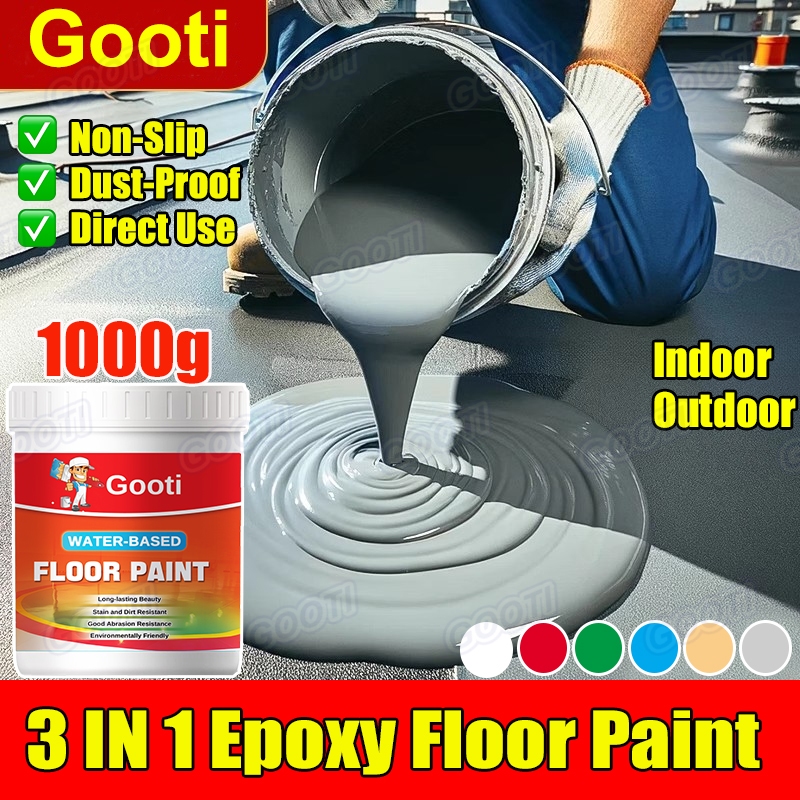 Germany 3 In 1 GOOTI Epoxy Floor Paint For Rough Cement Floor Paint 1KG ...