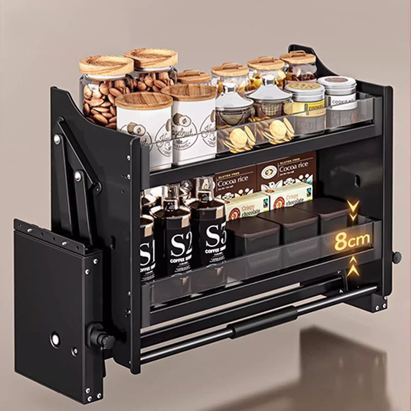 Pull Down Dish Rack Kitchen Organizer Storage Rack Pull Down Basket ...