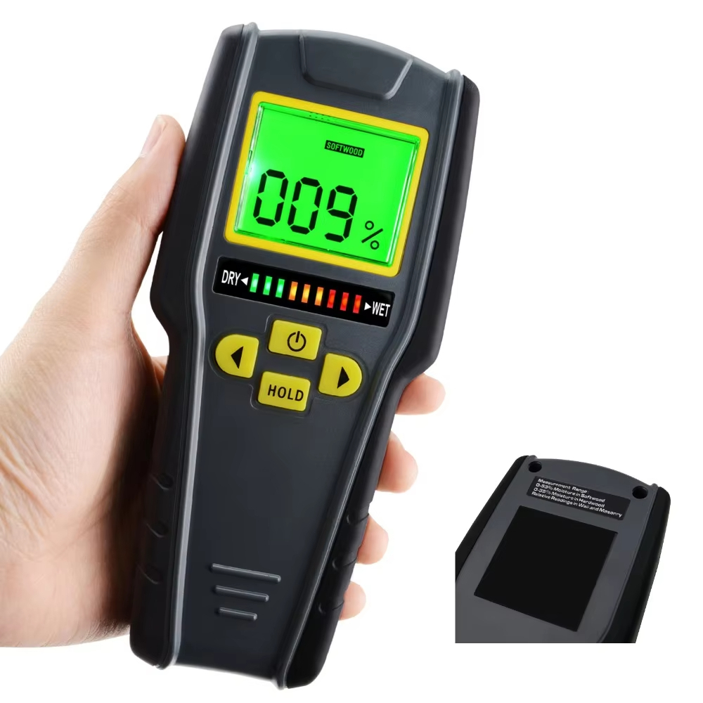 Digital Pinless Non-invasive Inductive Moisture Meter Hard Soft Wood ...