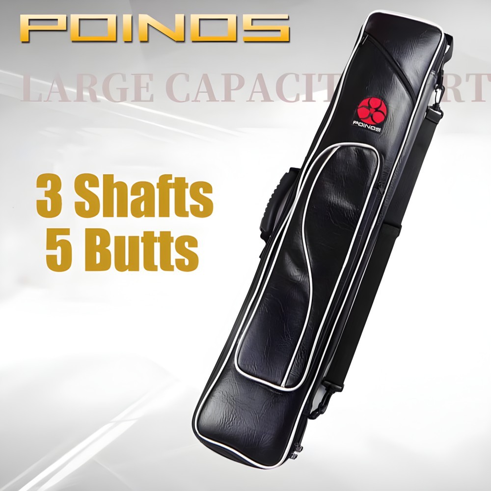 POINOS/PREDATOR Pool Cue Case 8 Holes 3 Butts 5 Shafts 1/2 Professional ...