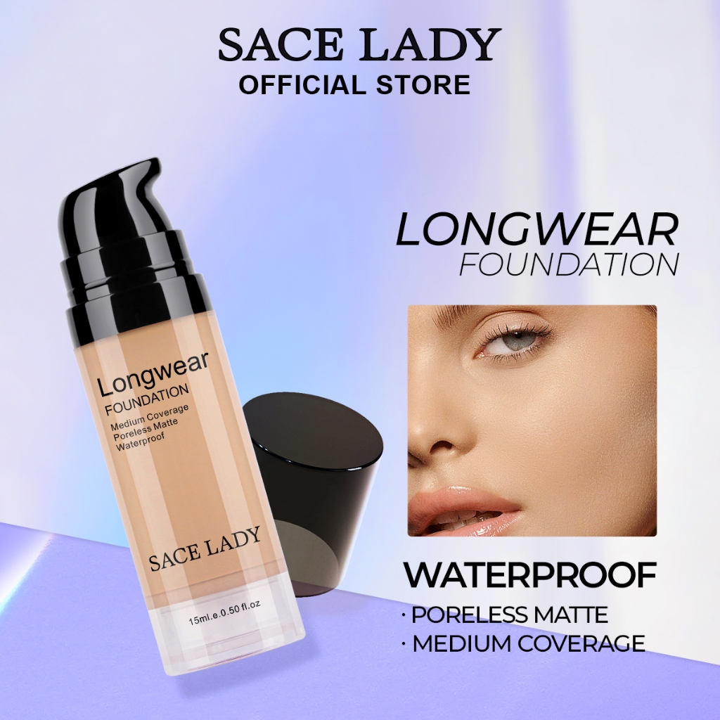 SACE LADY Liquid Foundation Long Lasting Matte 12 Hours Finish ...