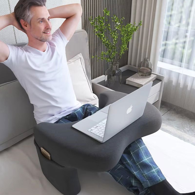 Reading Pillow Ergonomic Lap Desk Book Pillow for Reading in Bed ...