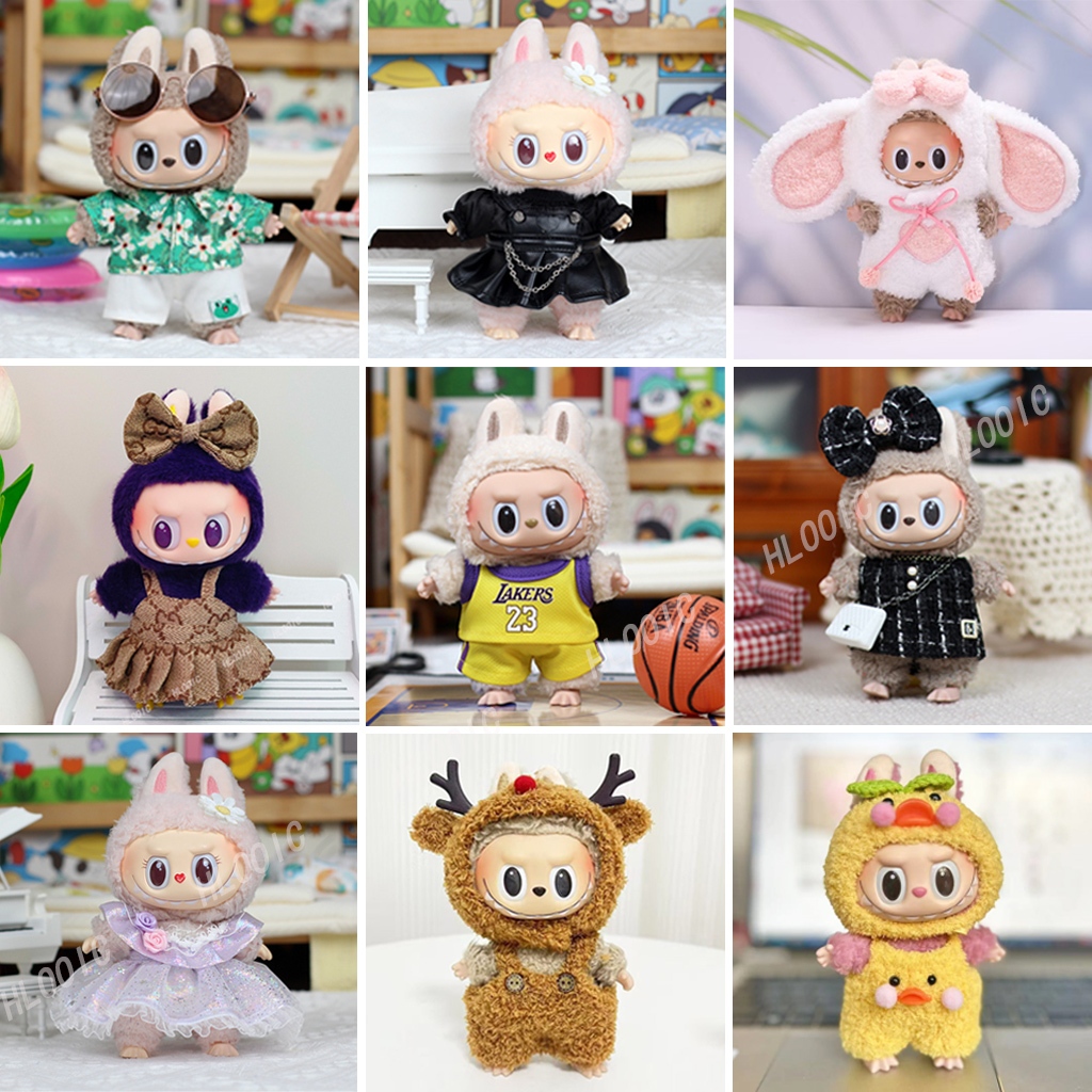 15cm 17cm Labubu Doll clothes pants shorts skirt for Labubu V1 V2 V3 ...
