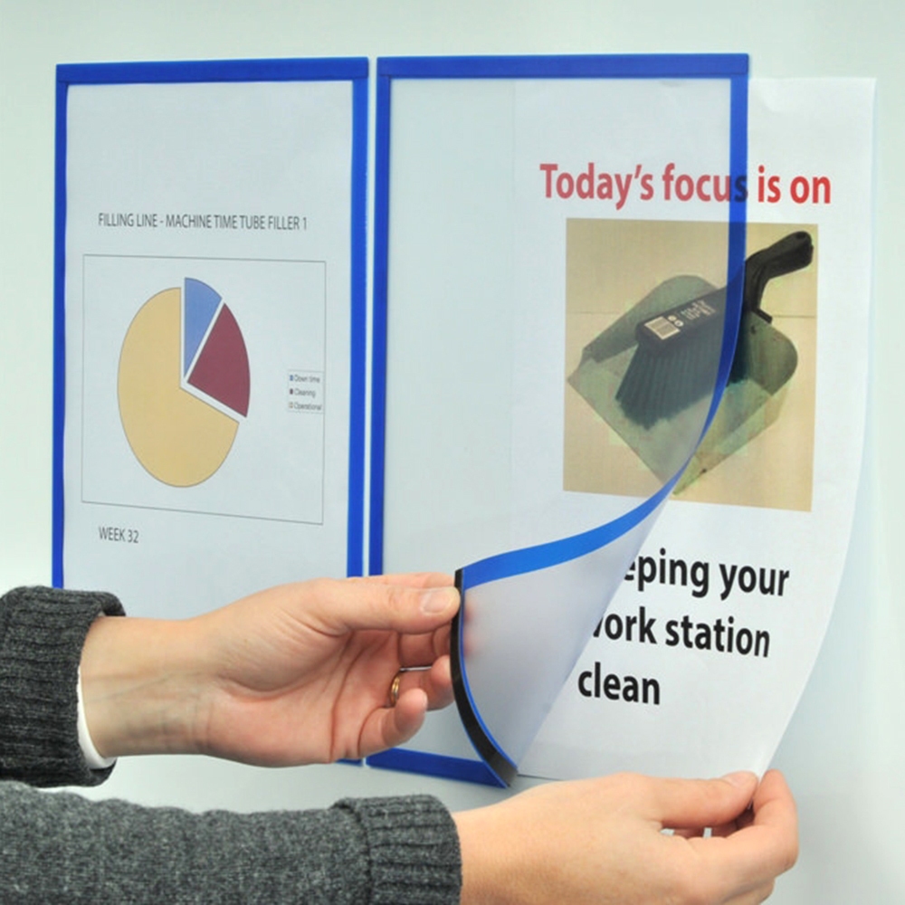 【LOCAL】Magnetic File Frame Transparent PVC Document Display Frame for ...