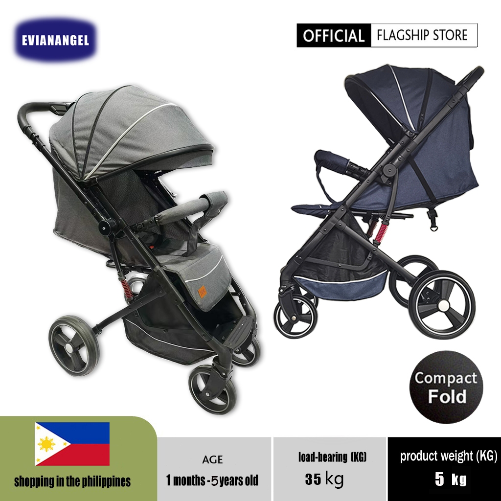EvianAngel Baby Stroller One Button Folding Two-Way Baby Walking ...