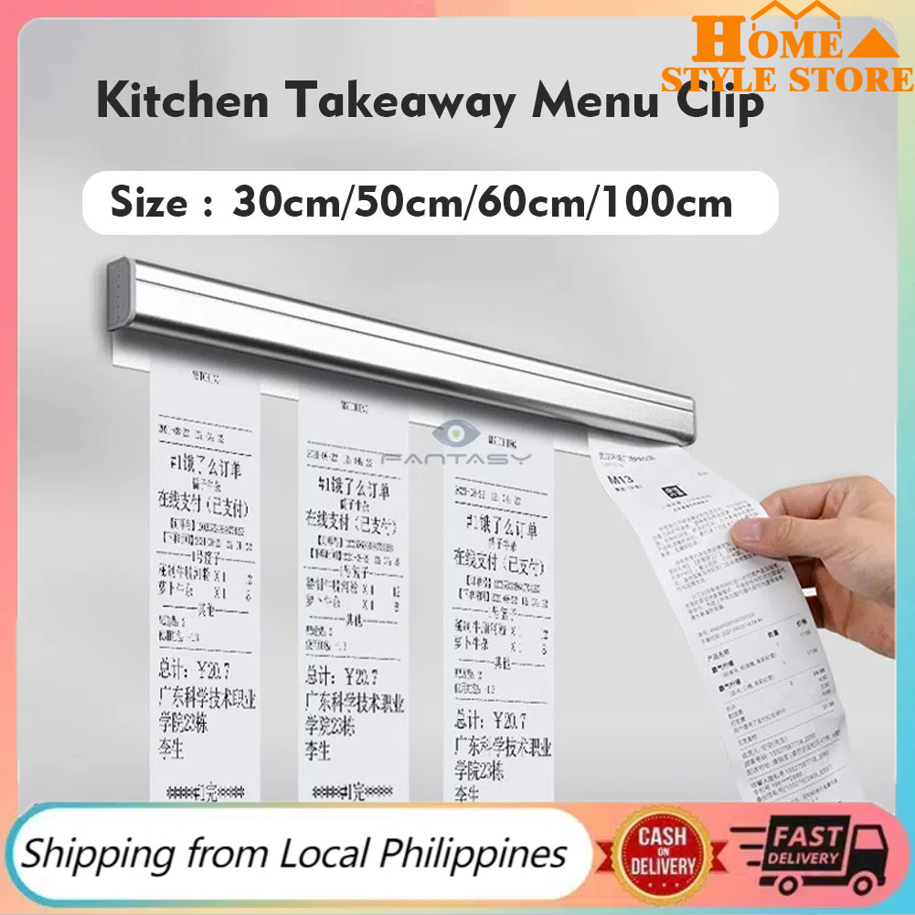 Premium Aluminum Kitchen Menu Clip Holder Check Holder Receipt Clip No ...