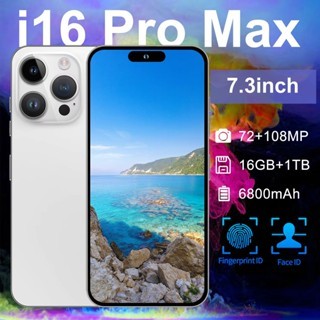 Original I16 PRO MAX 16GB+1TB 6.8 Inch full Display Android Smartphone ...