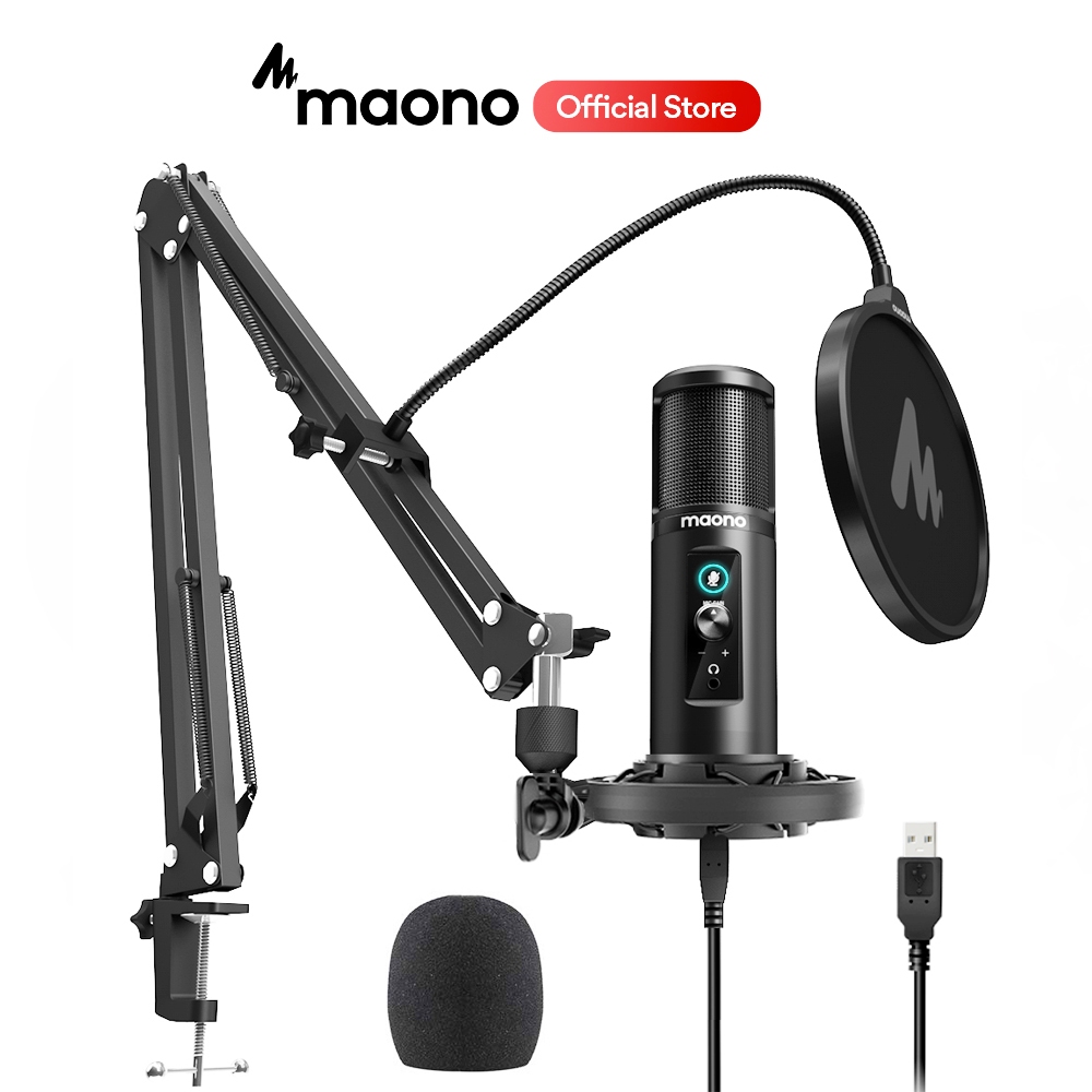 Maono AU-PM422 USB Microphone Zero Latency Monitoring 192Khz/24Bit ...