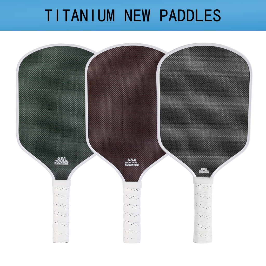 Titanium Pickleball Paddles, USAPA Approved 16mm Titanium Carbon Hybrid ...
