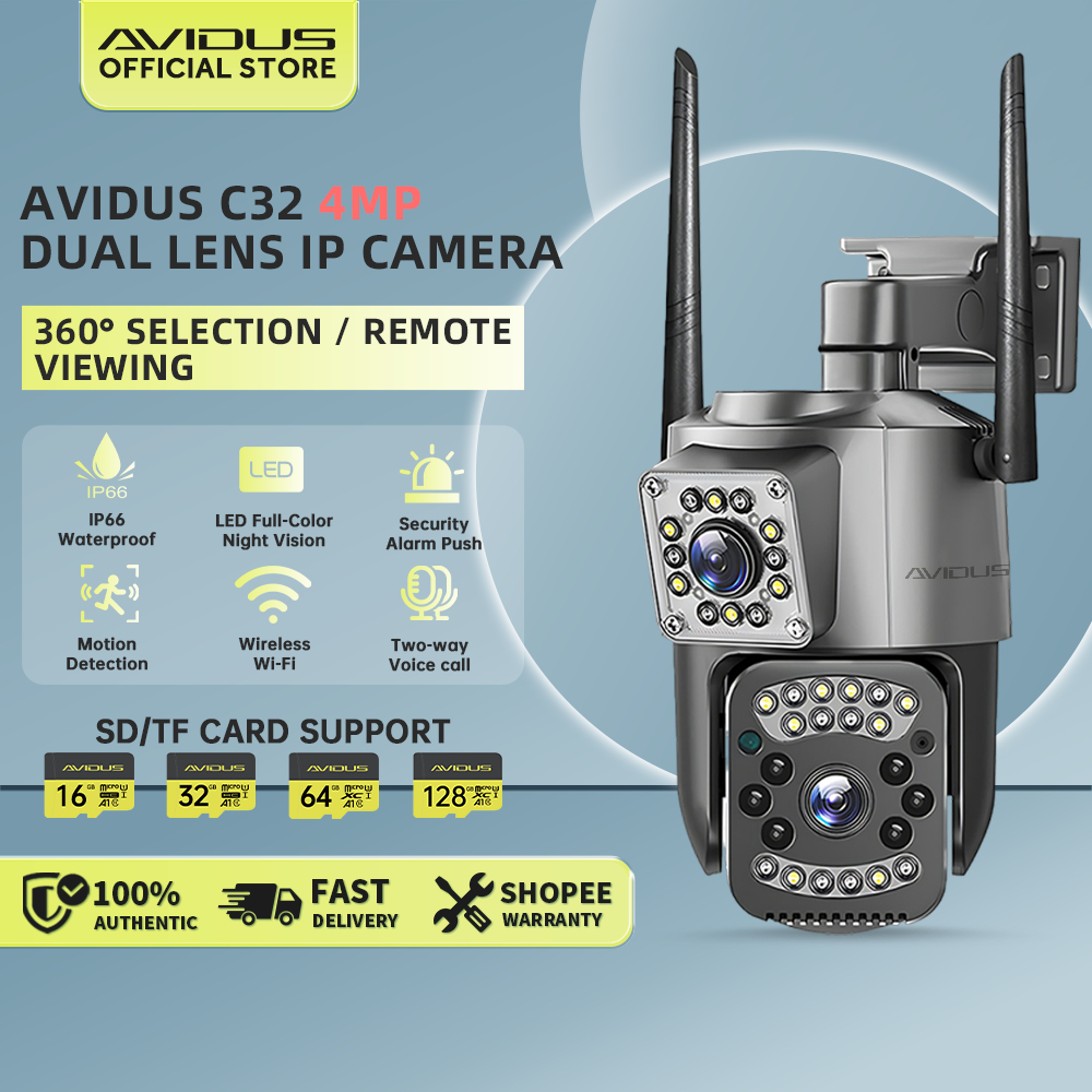 AVIDUS x V380 PRO C32 Dual lens CCTV Camera HD 1080p 360° With Audio ...