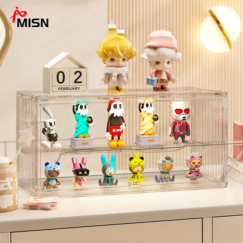 MISN Popmart Display Box Stackable Magnetic Dustproof Acrylic Display ...