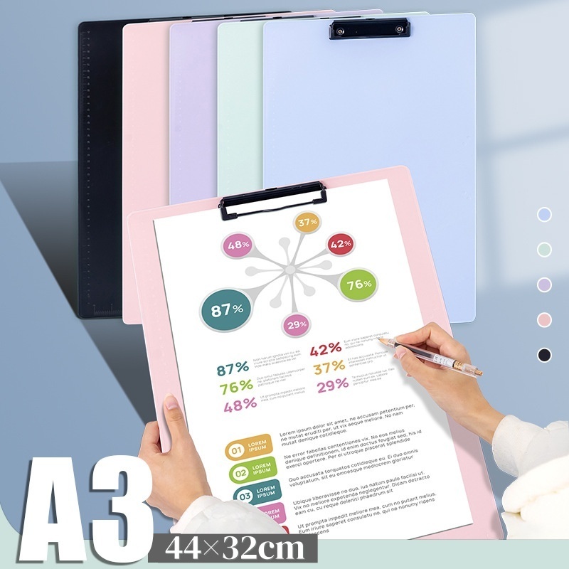 A3 Size Clipboard H/V Writing Clip Board Long File Folder Single Clip ...