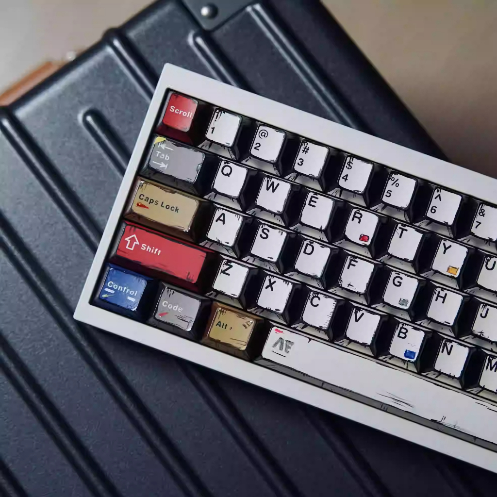 Keebox Comic Style Manga Mixed Lights Keycaps PBT DIY Mechanical ...