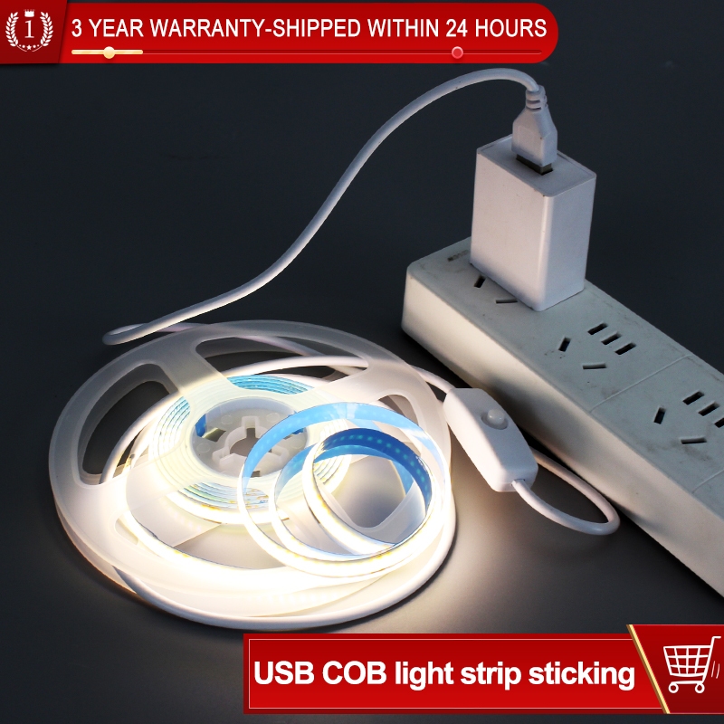 LED strip flexible strip light USB 5V with switch backlight TV kitchen ...