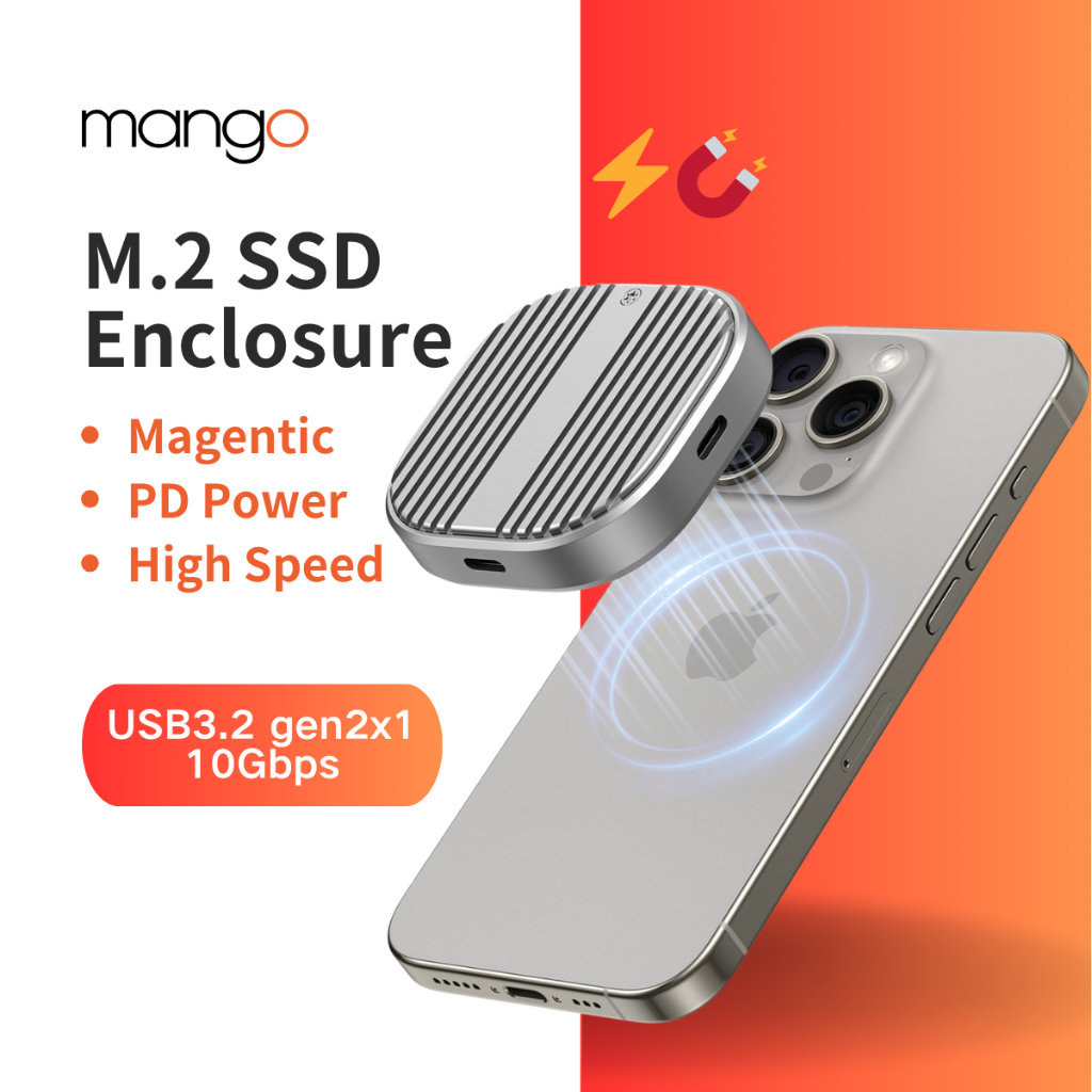 Magnetic Hard Disk Box-Mobile Solid State M.2 NVMe External Hard Disk ...