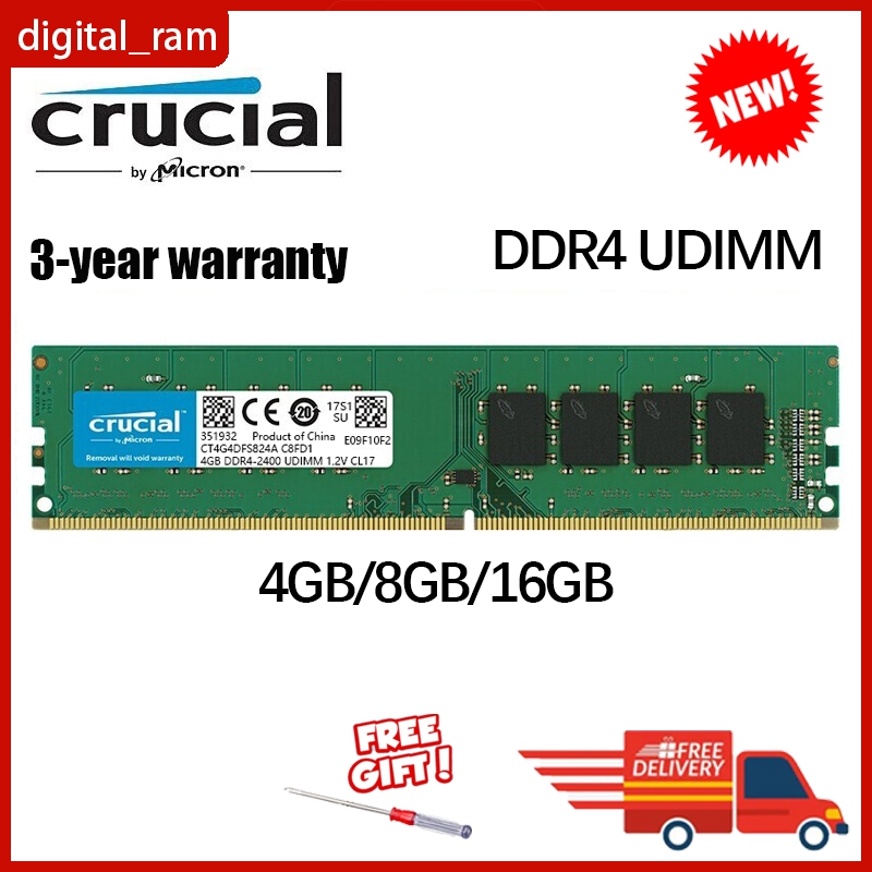 Crucial DDR4 RAM 4GB 8GB 16GB 1.2v 2400MHz 2666mhz 2133MHz 3200mhz ...