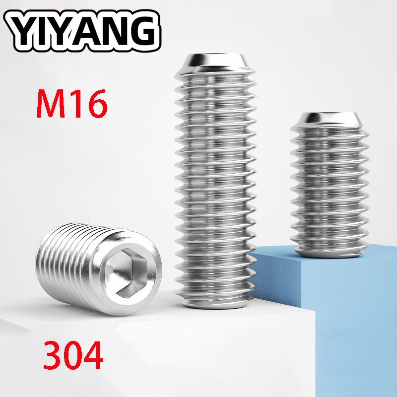 1PCS) Set Screw Grub Screw 304 Stainless Steel DIN913 Hex Allen Socket ...
