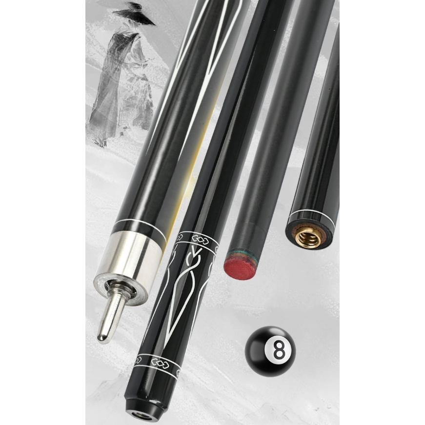 Cue stick original Tako billiard -13mm Cue stick black free bucket cue stick - Dark Golden ...