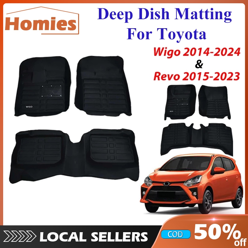 PU Car Deep Dish Matting For Toyota Wigo 2014-2024 & Revo 2015-2023 Car ...