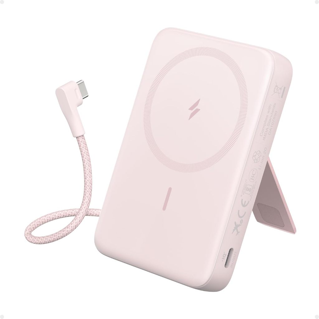 Anker Zolo Magnetic Power Bank, 10,000mAh Wireless Portable Charger ...