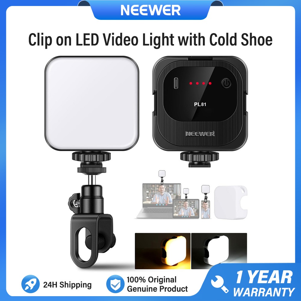 NEEWER PL81 Video Conference Light, On-Camera LED Video Light with ...