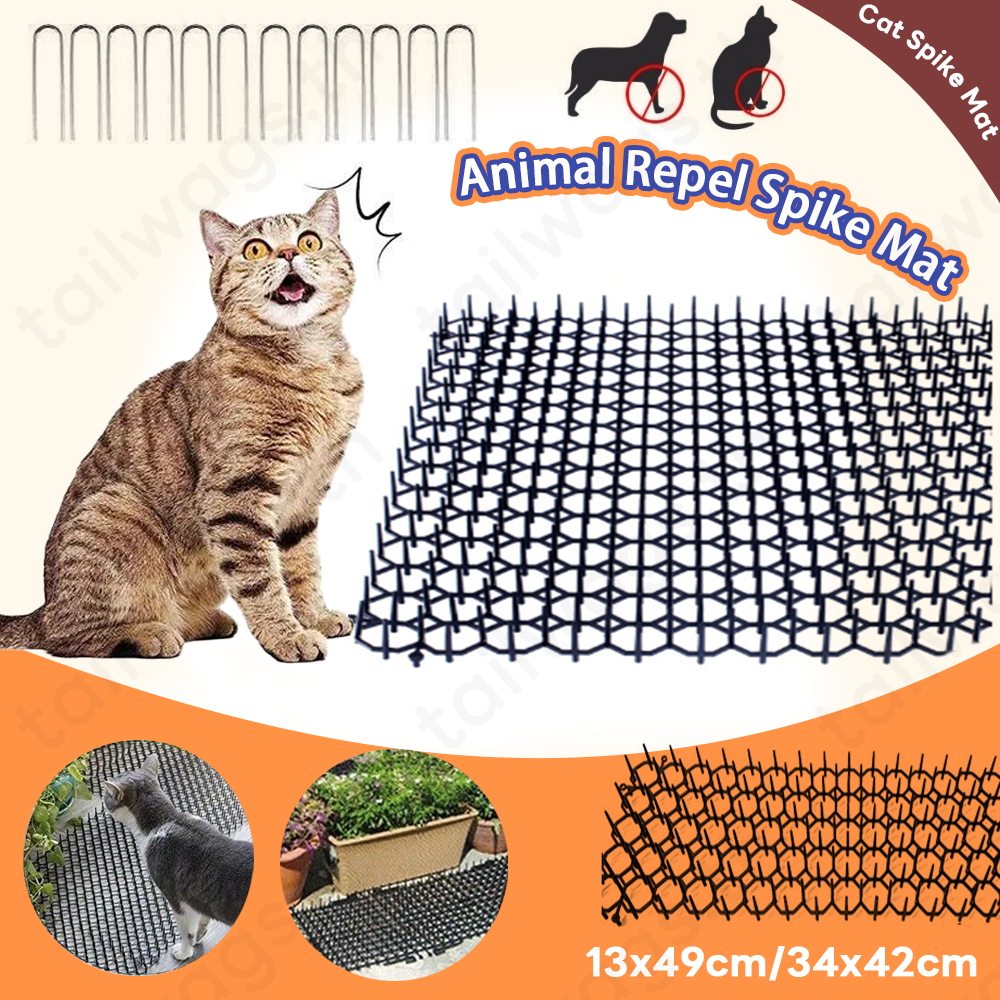 Animal Repel Mat Spike Scat Anti Climb Cat Spike Mat Penghalau Kucing ...