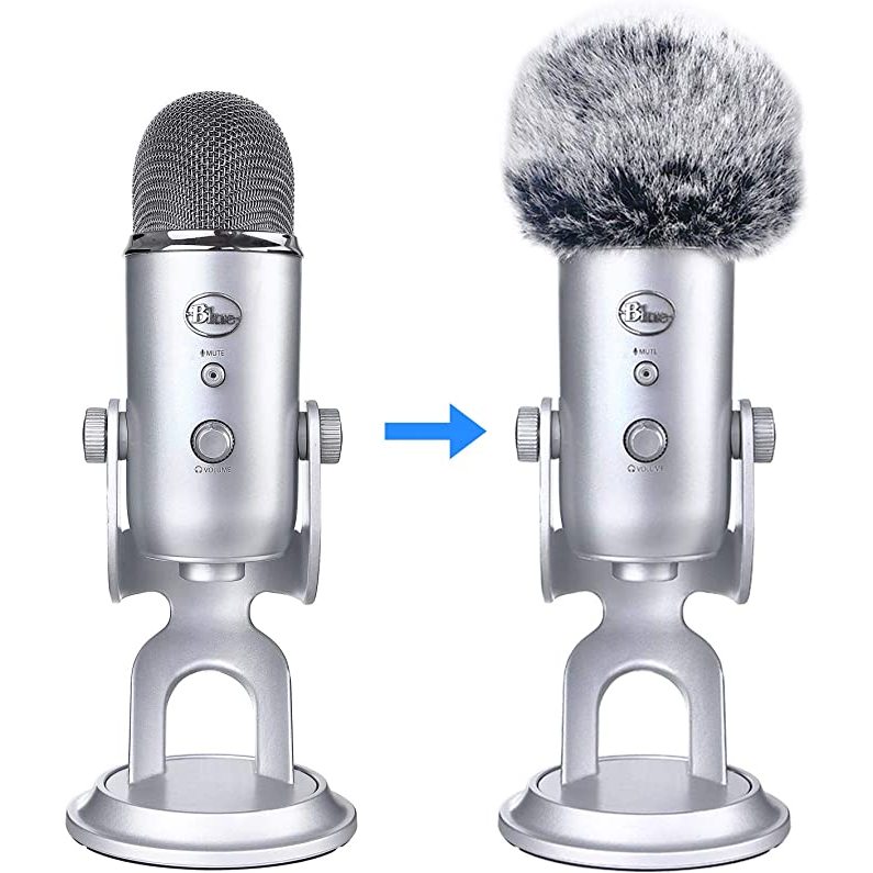 Wanjason Microphone Furry Windscreen Muff - Mic Wind Cover Fur Pop ...