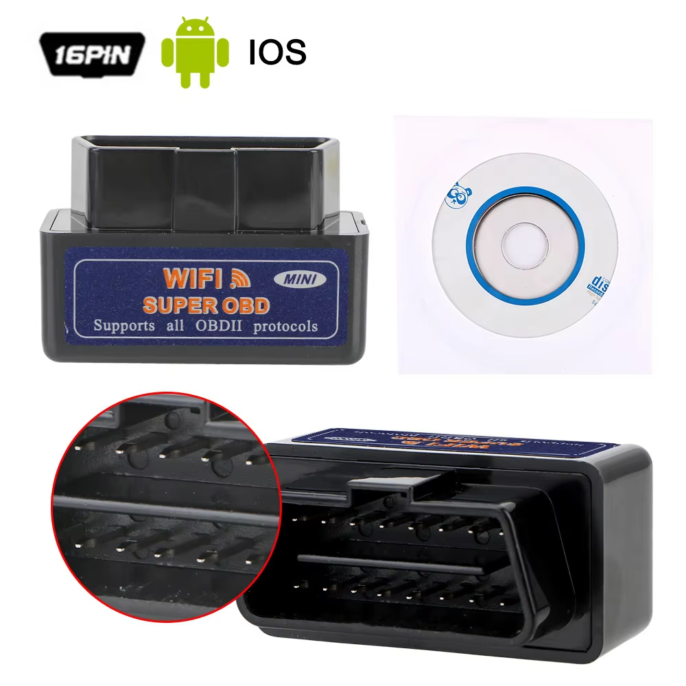 ELM327 V1.5 WIFI OBD 2 Automotive Diagnostic Tools Scanner Car OBD2 ELM ...