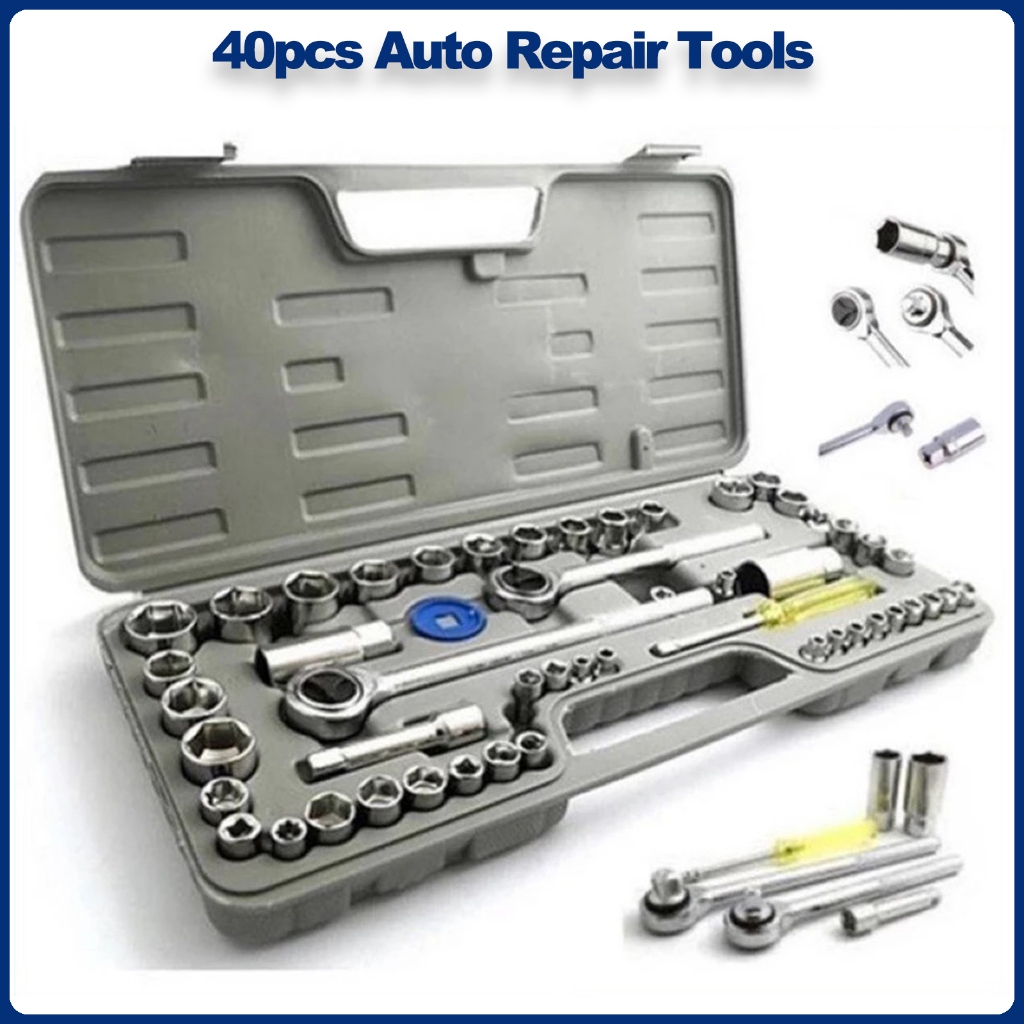 40pcs Auto Repair Tools Combination Socket Wrench Set Motor Tools Box ...