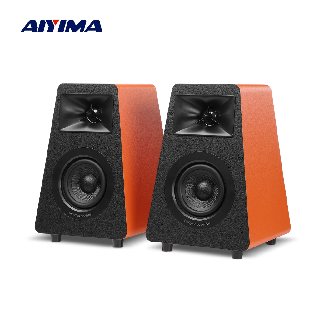AIYIMA S30 Hifi Active Bookshelf Speakers Bluetooth 5.3 Wooden 100W Studio Monitor Speakers Home ...