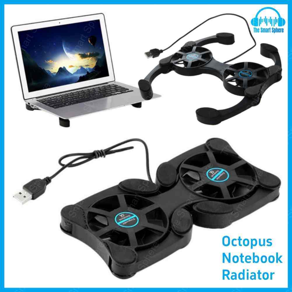 Super Mini Portable Folding USB Dual Fan Cooler Cooling for Laptop 7-15 ...