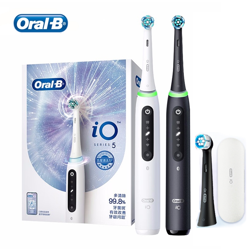 Oral-B iO5 Deep Clean + Whiten Rechargeable Electric Toothbrush with ...