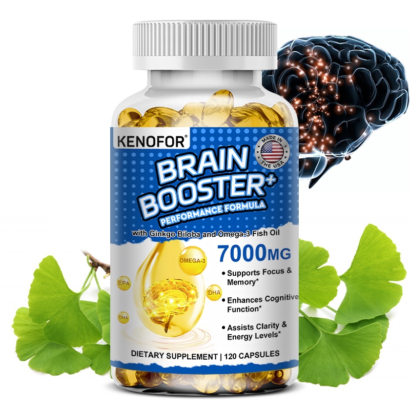 Kenofor Ginkgo Biloba Supplement, Heart Health Support, with Omega-3 ...