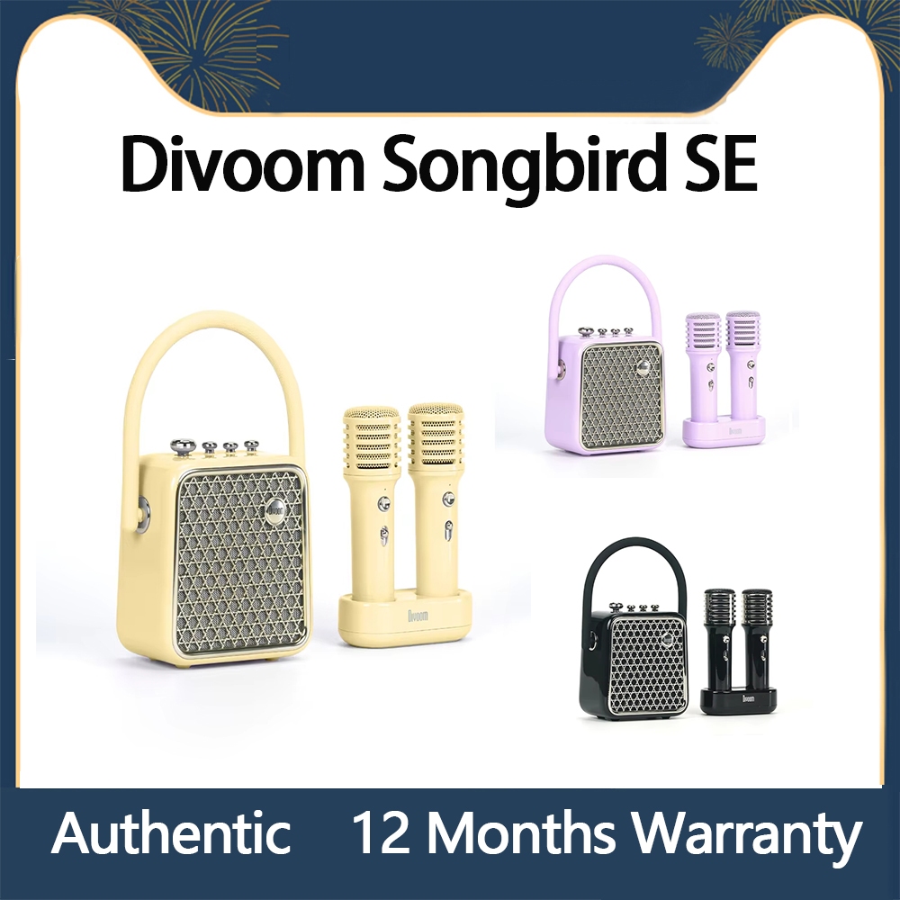 Divoom SongBird-HQ-se Portable Bluetooth Speaker Dual Microphone ...