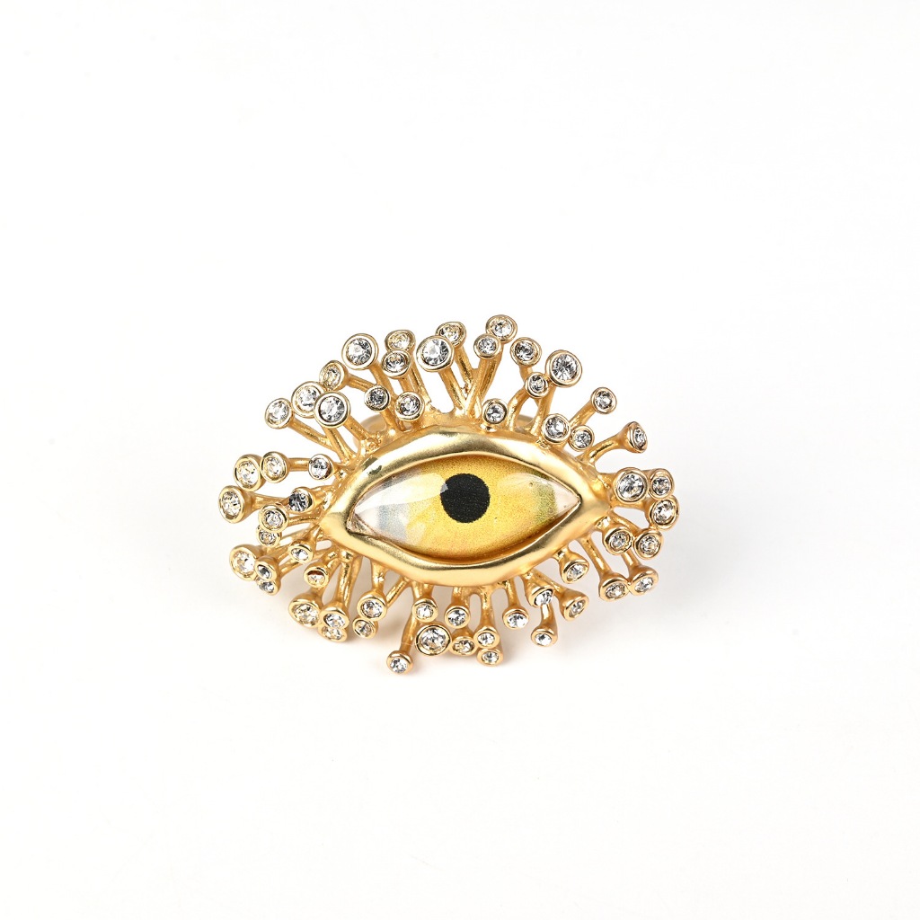 Schiaparelli Schiaparelli Devil's Eye Open Ring Unique Trendy Medieval ...